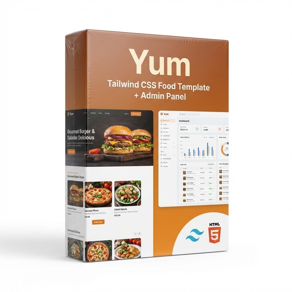 Yum – Template de Site para Restaurantes e Delivery (Tailwind CSS ...